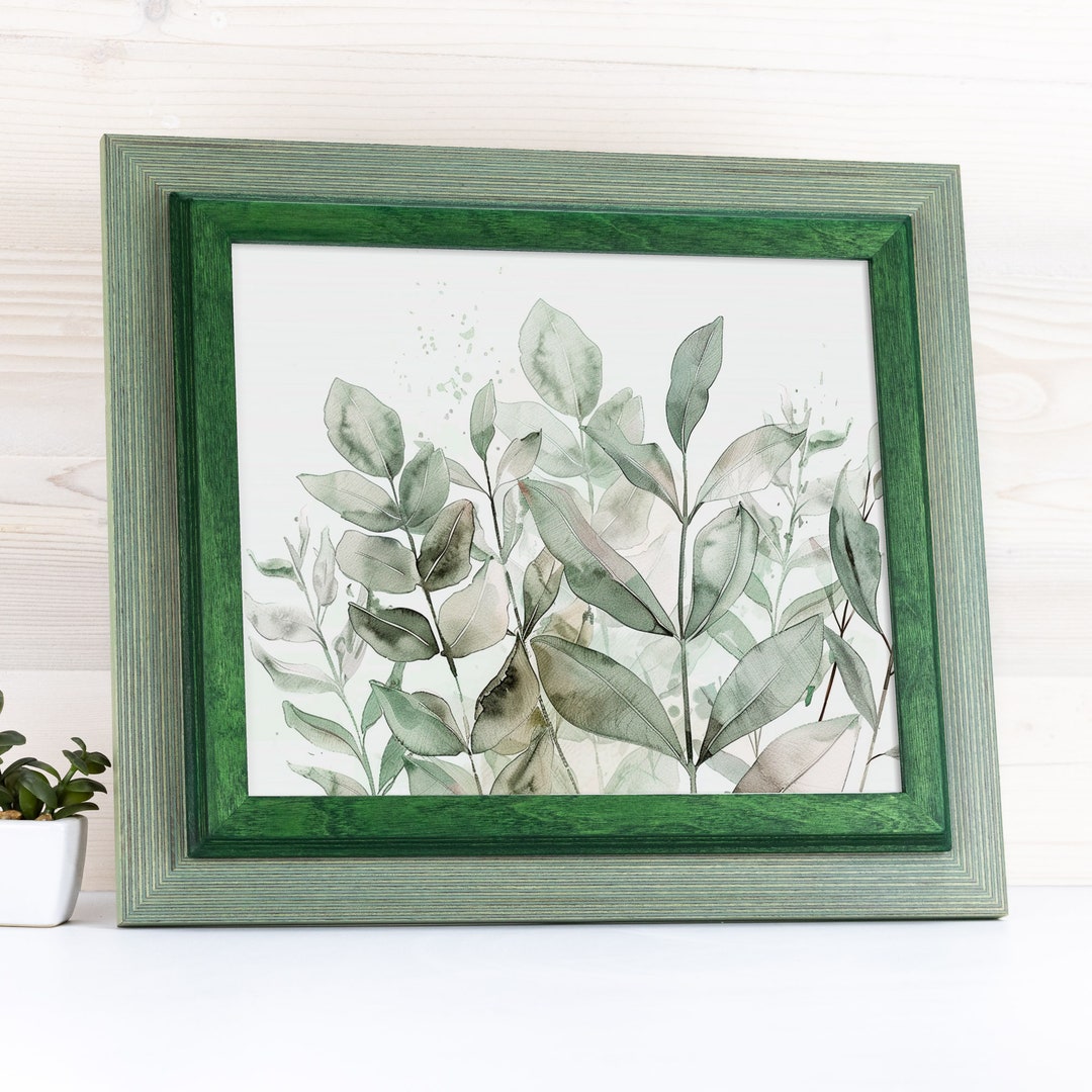Sage Green + Dark Green Custom Picture Frame, Double Color Custom Frame ...