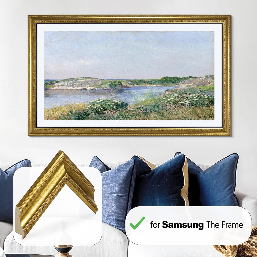 Ornate Gold Frame for Samsung the Frame TV, Handmade Antique Gold the ...