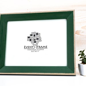 Custom Green Photo Frame, Handmade Wood Picture Frame, Moss Wall Art ...