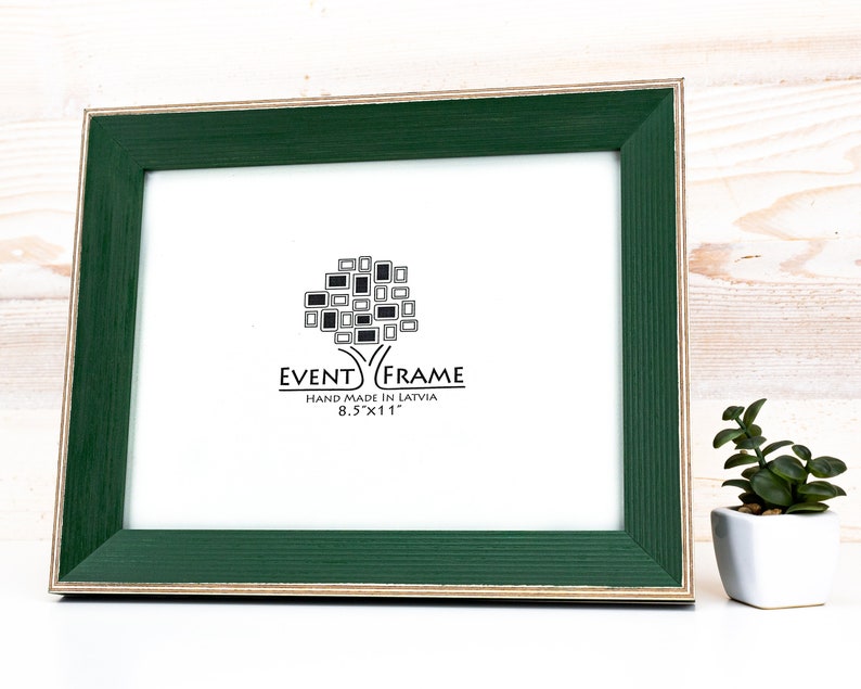Custom Green Photo Frame Handmade Wood Picture Frame Moss - Etsy