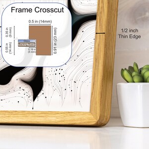 Handmade Solid Oak Photo Frame: Thin Edge With Rounded Corners ...