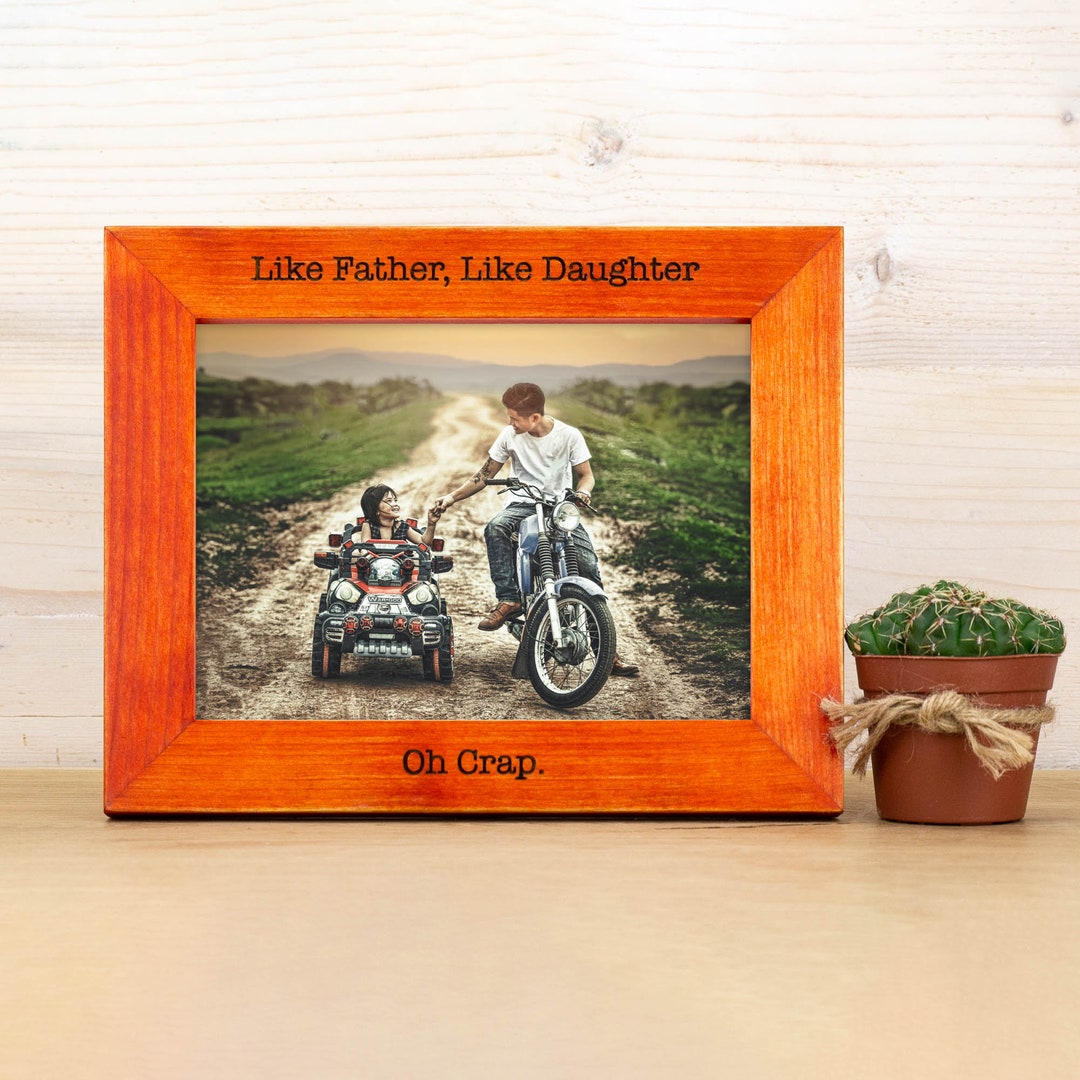 Engraved Custom Wooden Photo Frame, Personalised Walnut Brown Picture ...