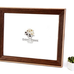 Brown Picture Frame, Wood Picture Frame, Rustic Frames, SIZES: 2x2 4x4 ...