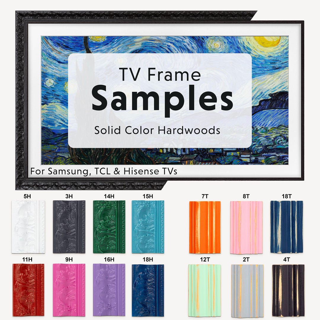TV Frame Samples for Samsung & TCL Tv's, Tv Mount Sample, Solid Color ...