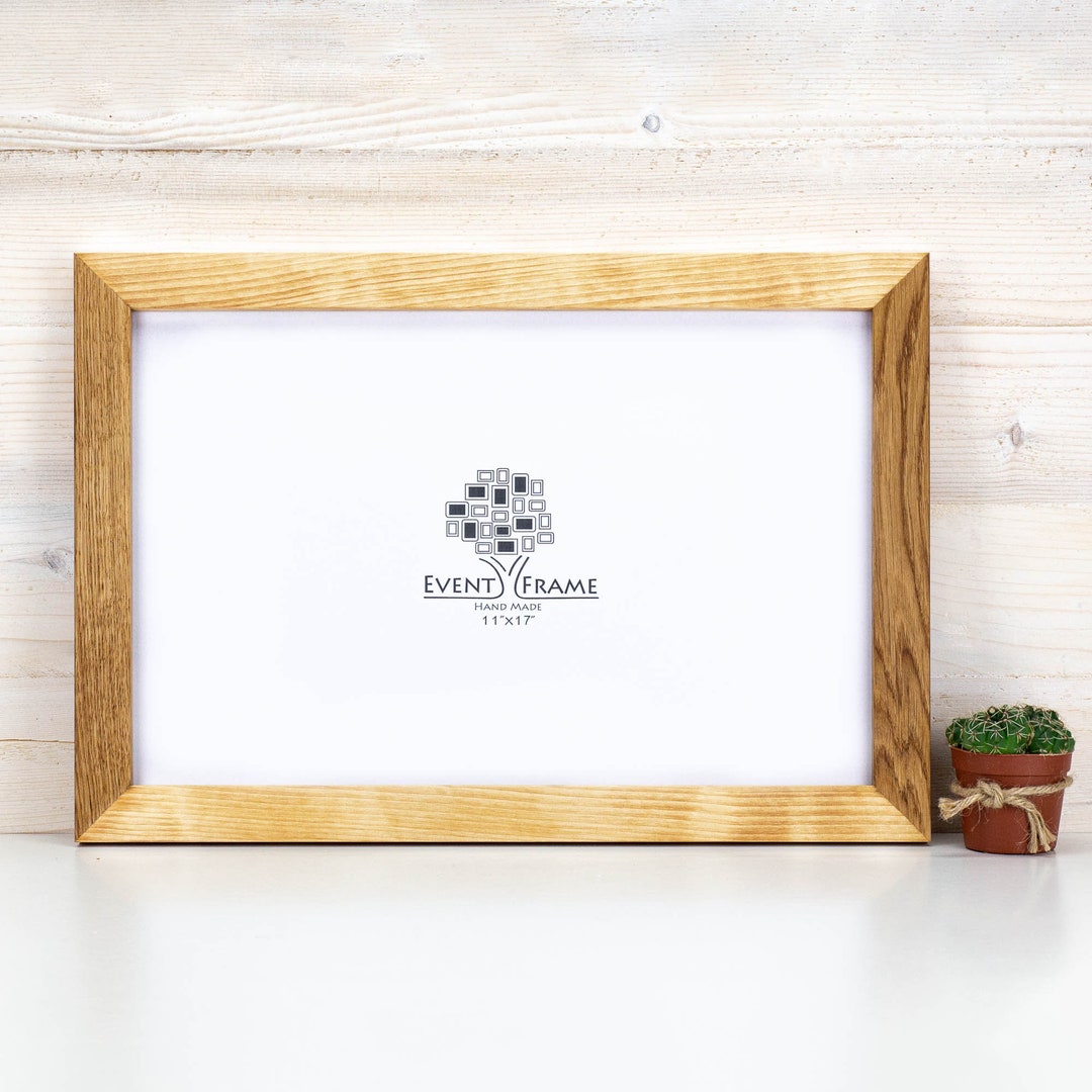 Oak & Birch Wood Picture Frame: Handmade Gallery Quality - Etsy