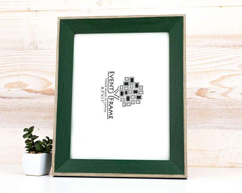 Custom Green Photo Frame Handmade Wood Picture Frame Moss - Etsy