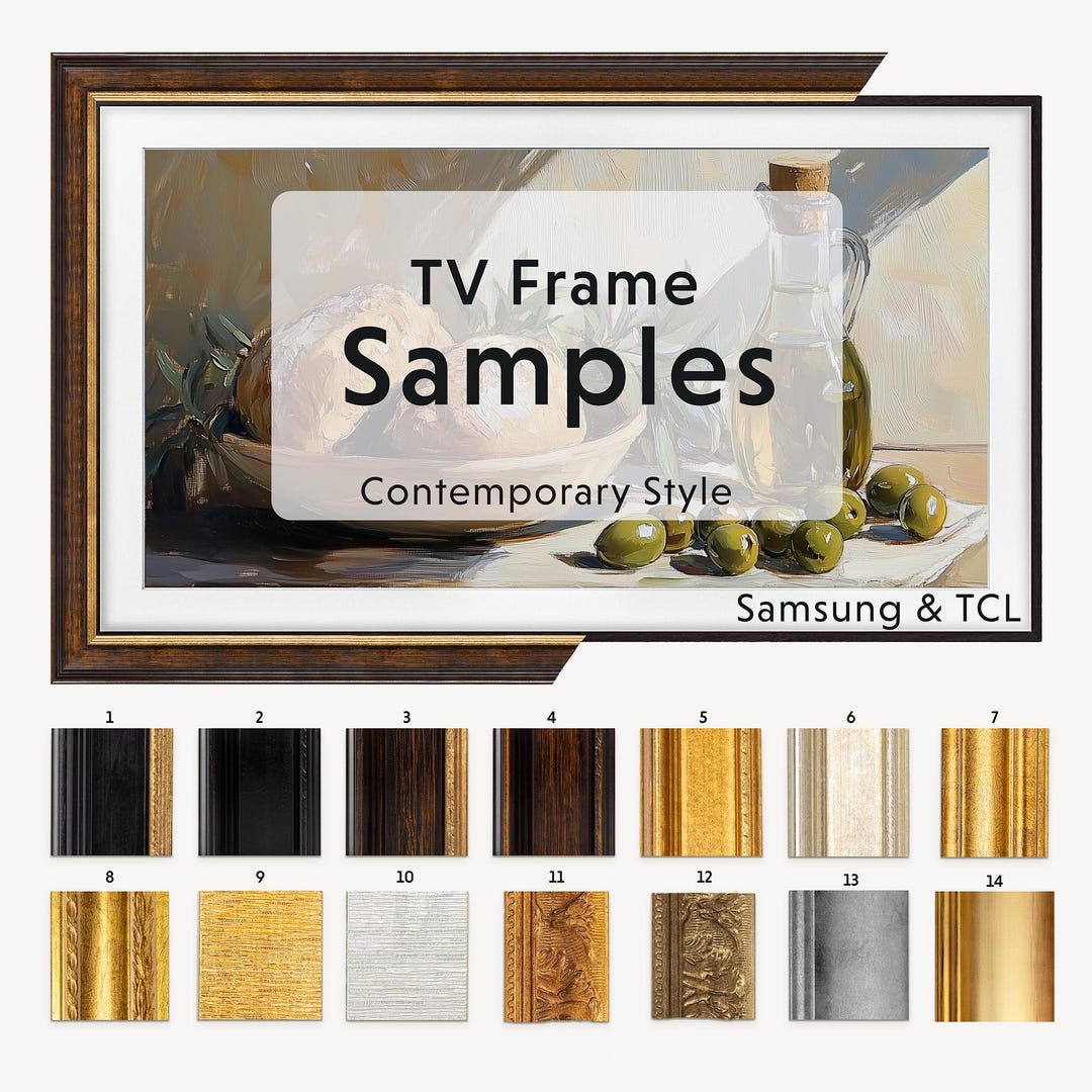 Voorbeelden van tv-frames voor Samsung- en TCL-tv's, handgemaakte ...