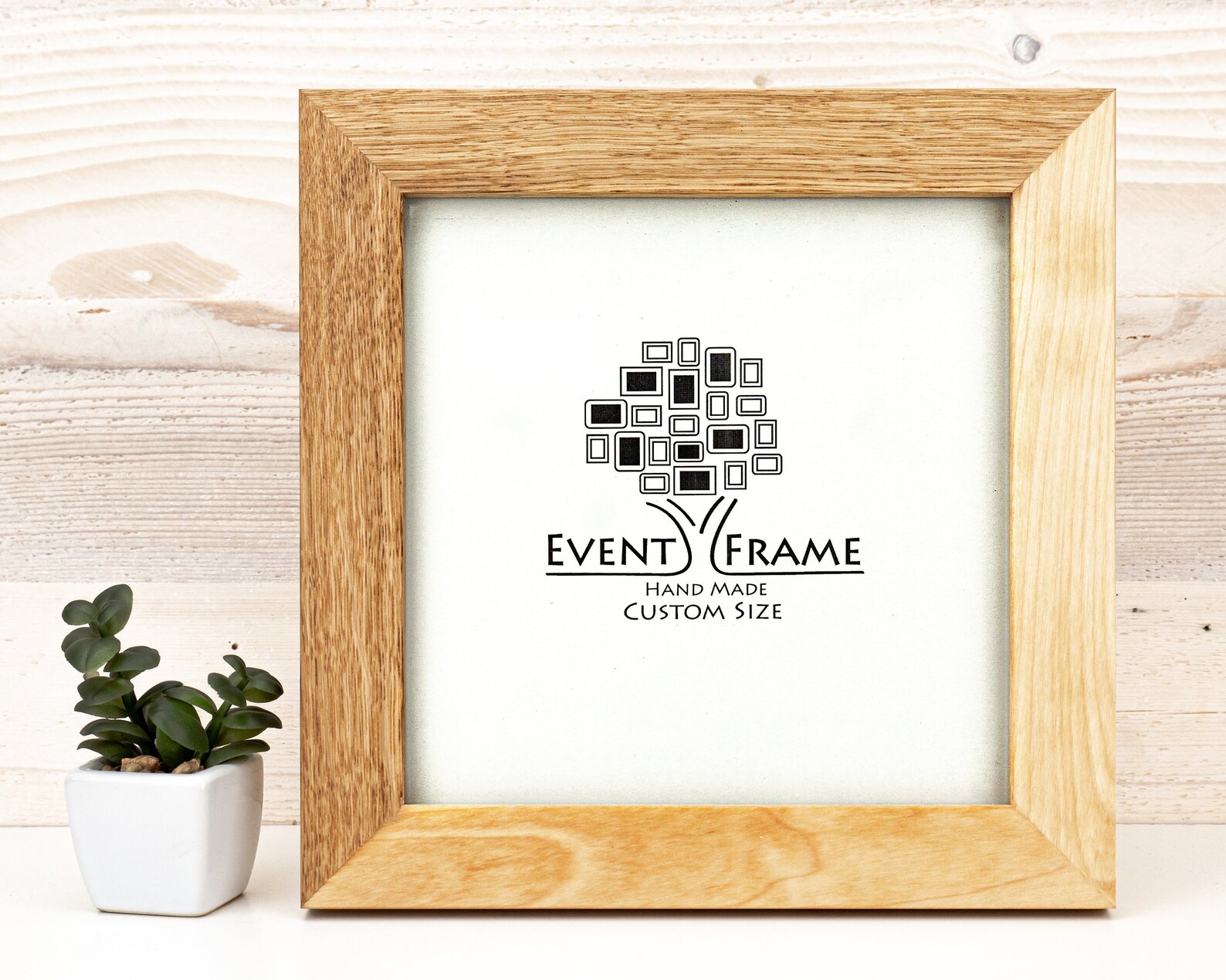 Combined Solid Oak and Birch Wood Picture Frame CUSTOM SIZES - Etsy Canada