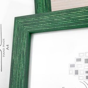 Green Picture Frame, Wooden Handmade Frame, Rustic Frame 4x4, 4x6, 5x7 ...