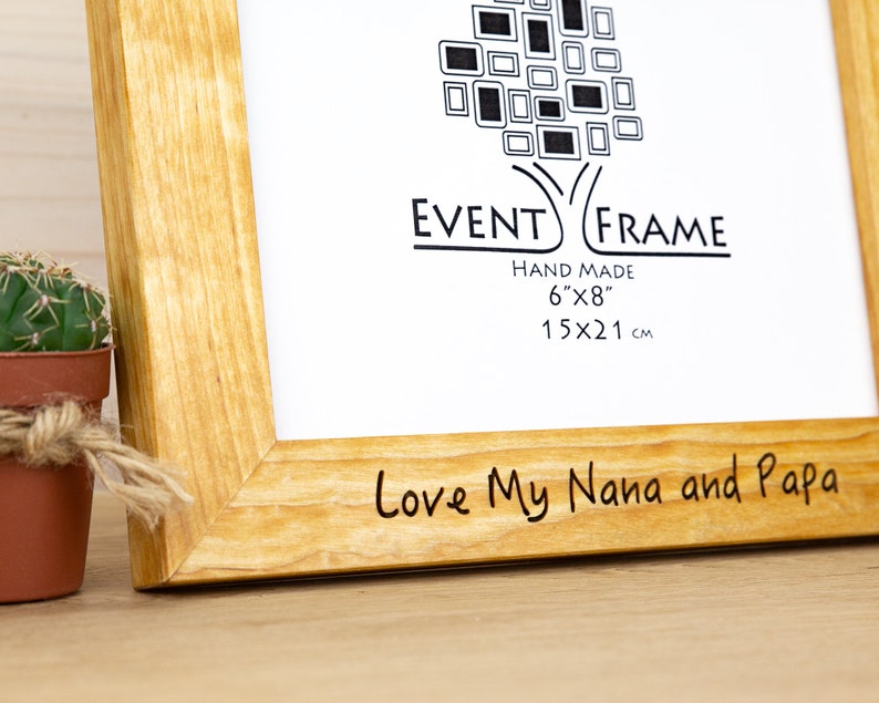Engraved Custom Wooden Photo Frame Personalised Walnut Brown - Etsy
