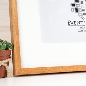 Handmade Natural Birch Wood Picture Frame: Slim 1/2 Edge, Custom ...
