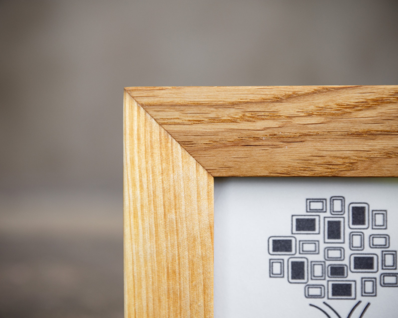 Combined Solid Oak and Birch Wood Picture Frame CUSTOM SIZES - Etsy Canada