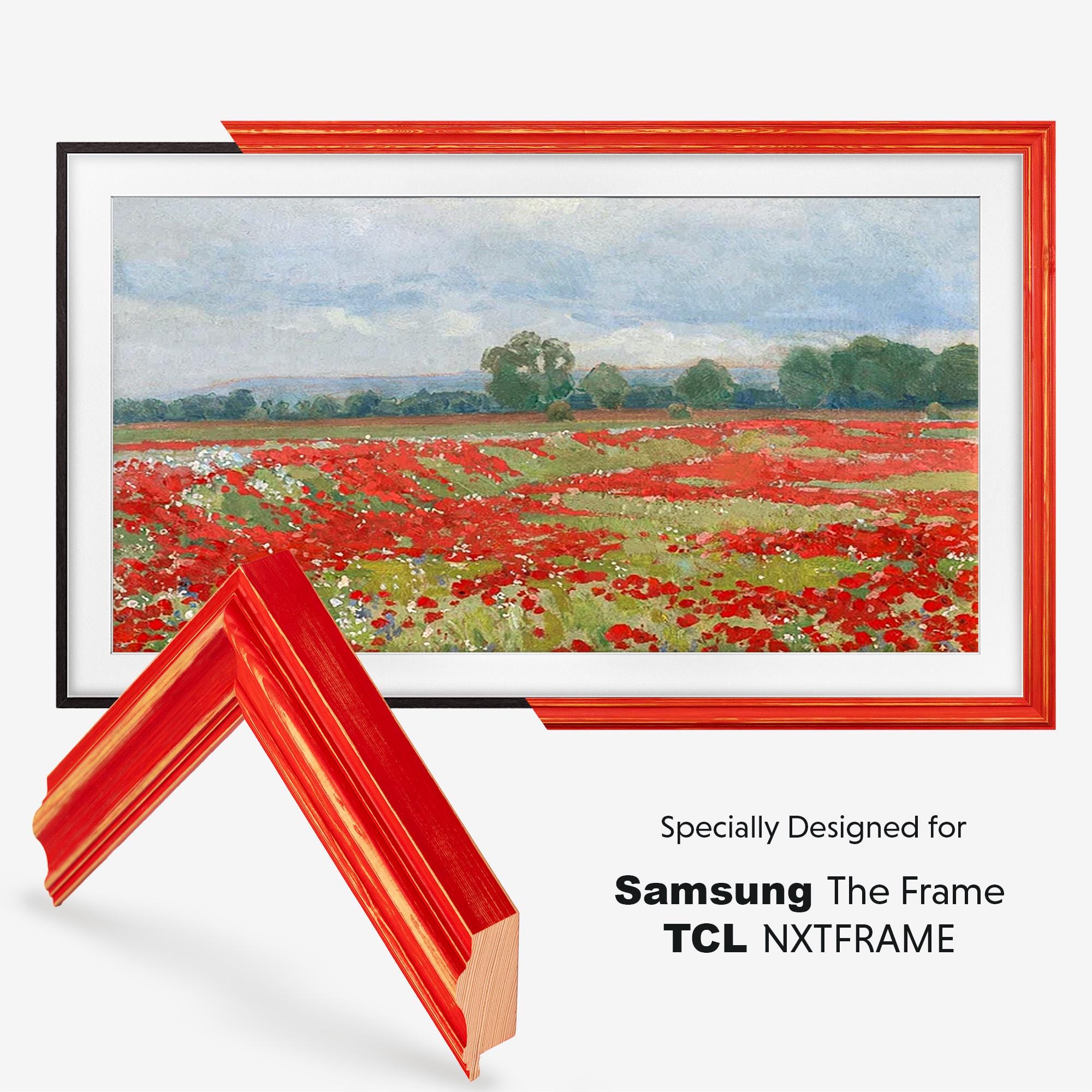 Colorful Distressed Wood TV Frame for Samsung the Frame & TCL NXTVISION ...