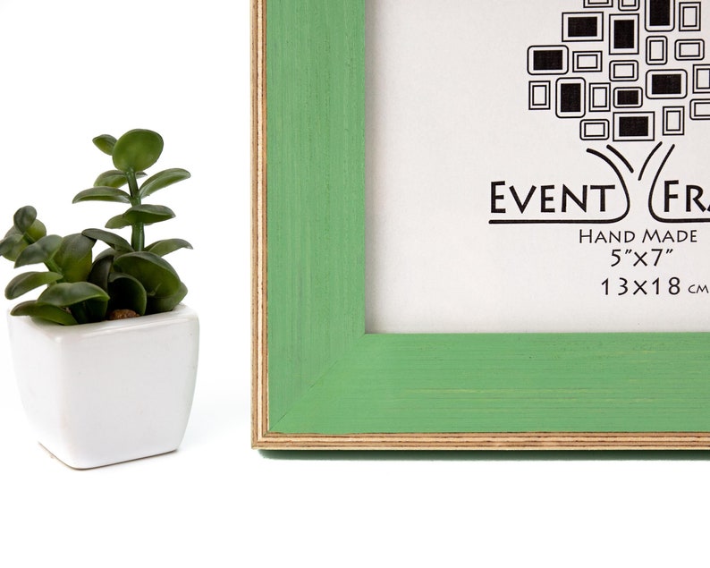 Green Photo Frame Wood Picture Frame Scandinavian Wall Art - Etsy