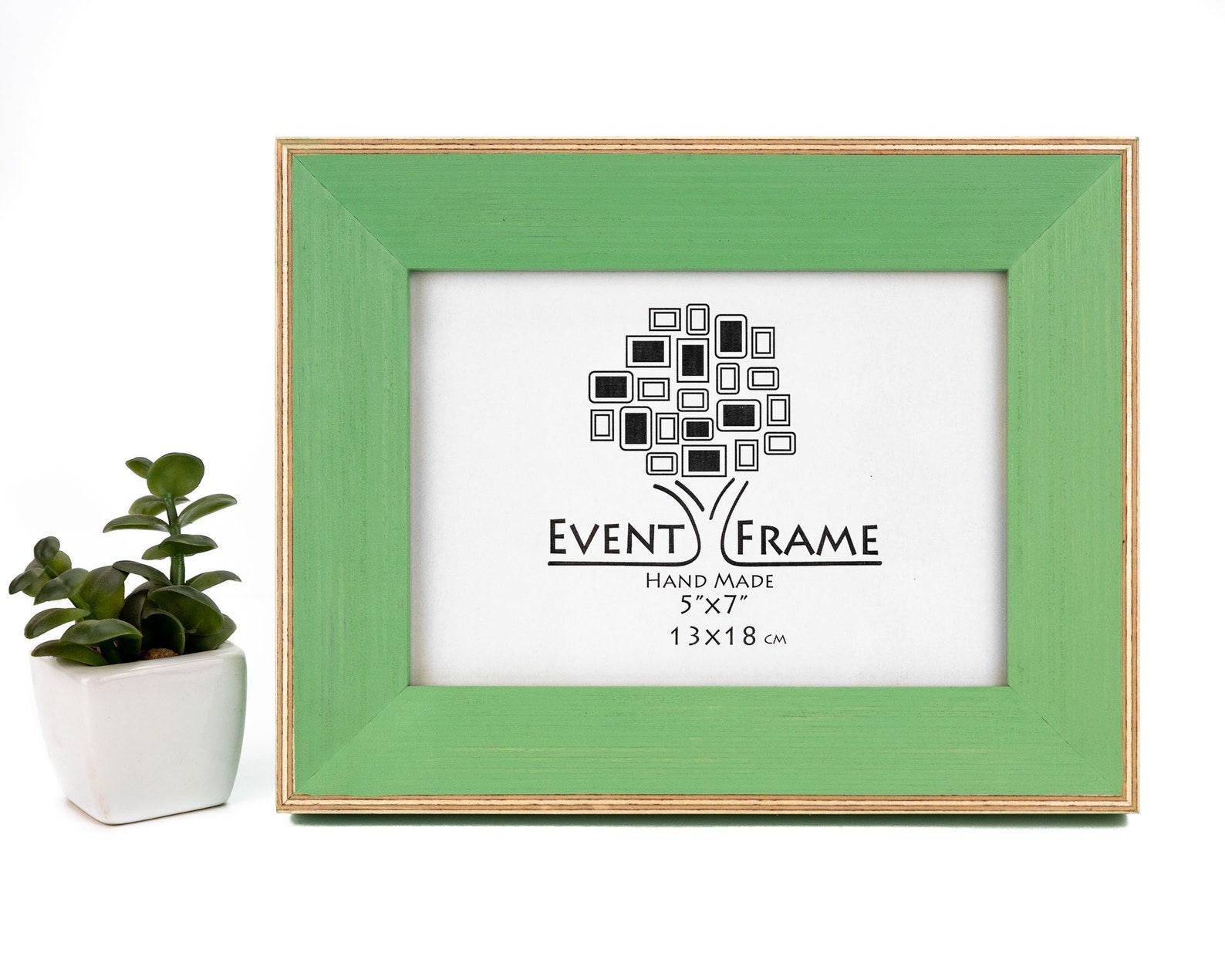 Green Photo Frame Wood Picture Frame Scandinavian Wall Art - Etsy