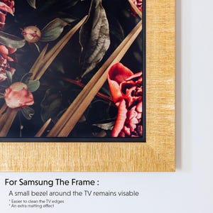 Modern Gold Frame for Samsung the Frame, Handmade Tv Bezel for TCL Wall ...