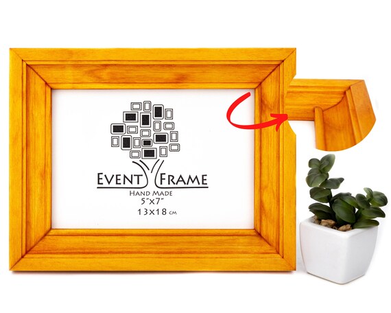 Yellow Color Custom Size Photo Frame Handmade Birch Hardwood | Etsy