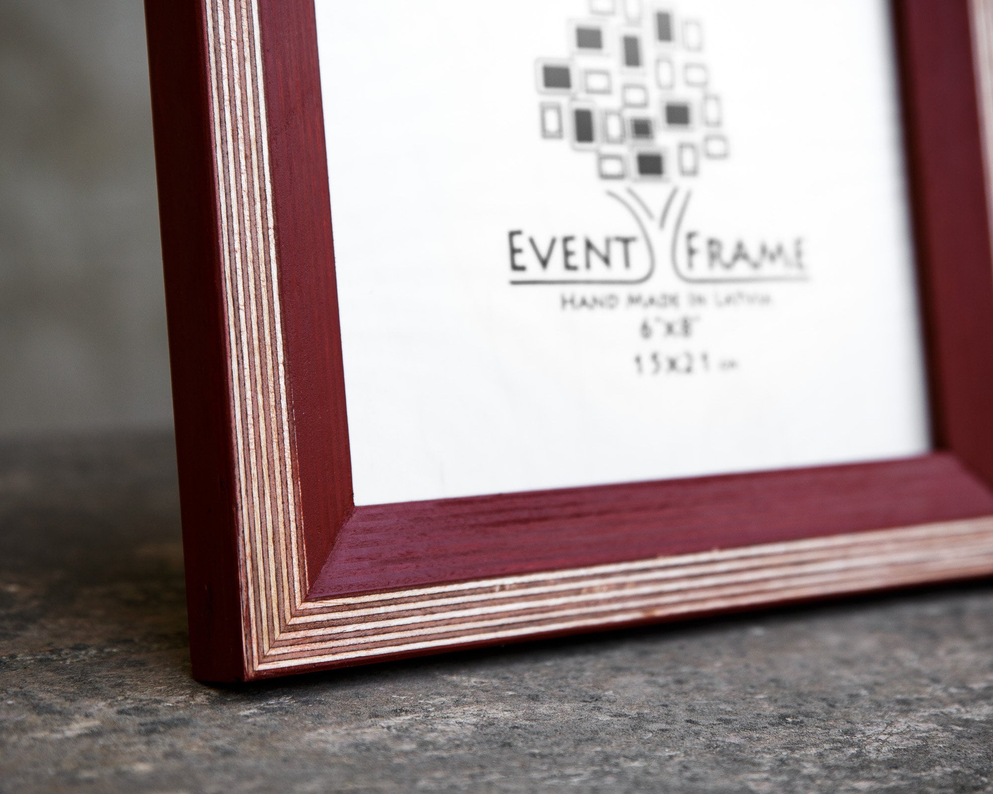 Red Picture Frame Hand Painted Wood Photo Frame Double Color | Etsy