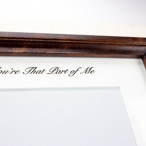 Engraved Custom Wooden Picture Frame With White Mat, Walnut Brown ...