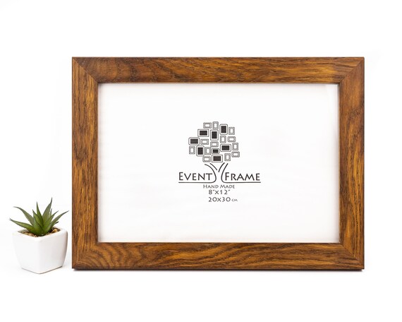 Oak Wood Photo Frame Brown Rustic Picture Frame Any Custom - Etsy