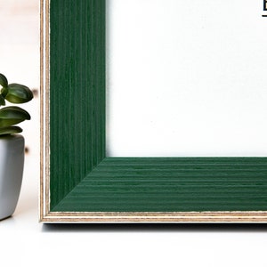 Custom Green Photo Frame, Handmade Wood Picture Frame, Moss Wall Art ...
