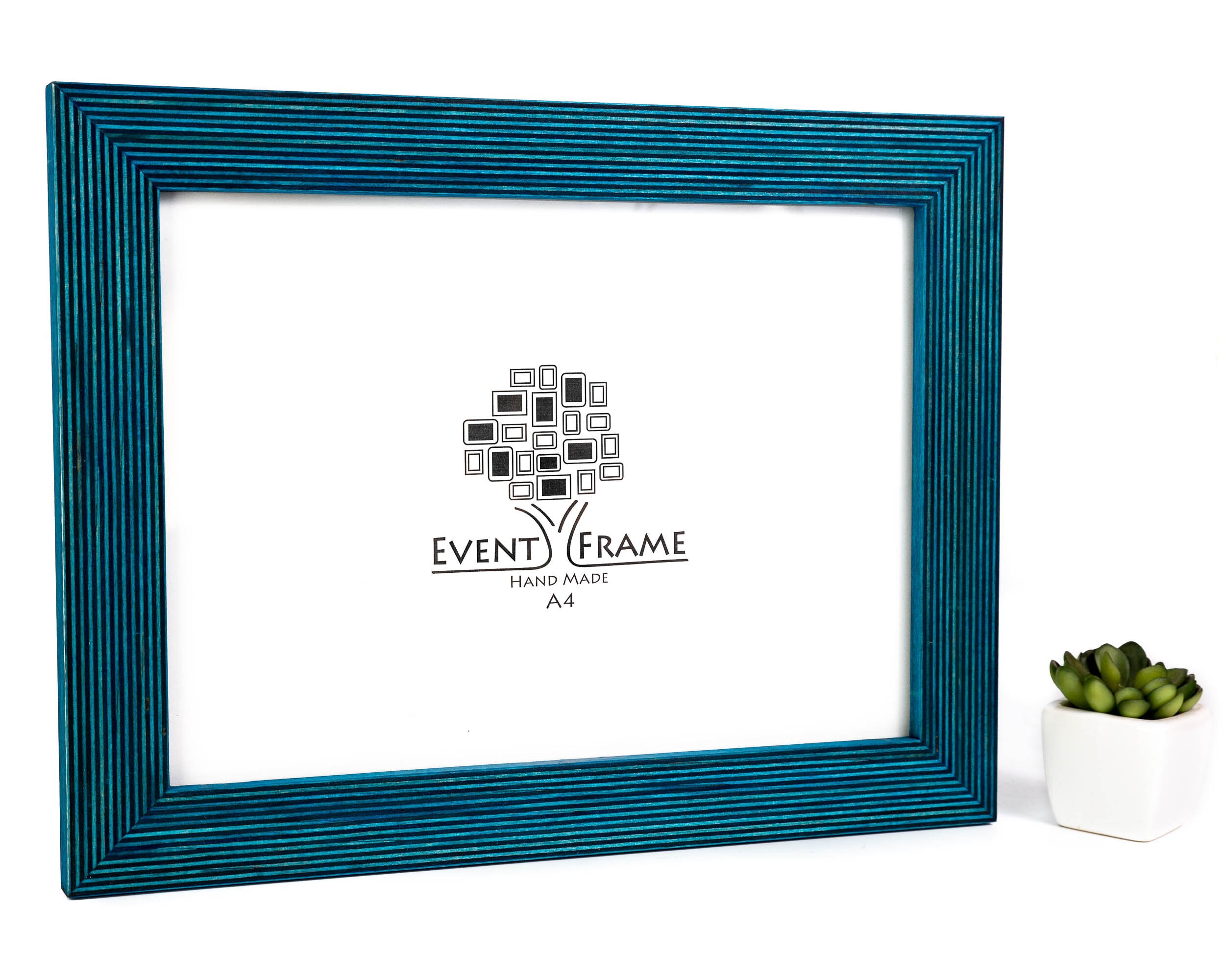 Blue Photo Frame Wood Picture Frame Rustic Frame SIZES 4x4 | Etsy UK