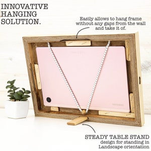 Wooden Frame for Tablet, Tablet Holder, Picture Frame for Samsung, Wall ...