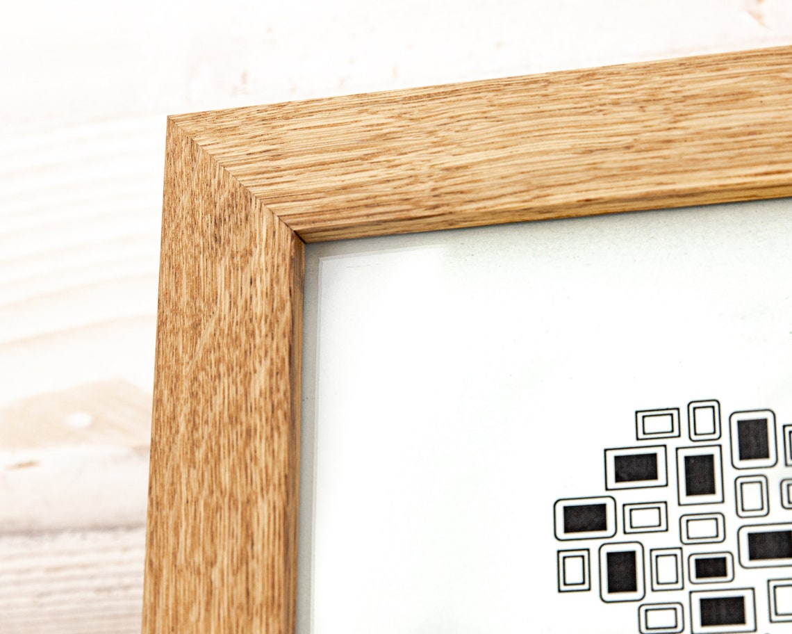 Combined Solid Oak and Birch Wood Picture Frame CUSTOM SIZES - Etsy Canada