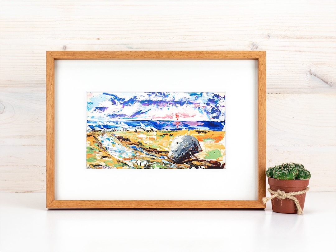 Handmade Natural Birch Wood Picture Frame: Slim 1/2 Edge, Custom ...