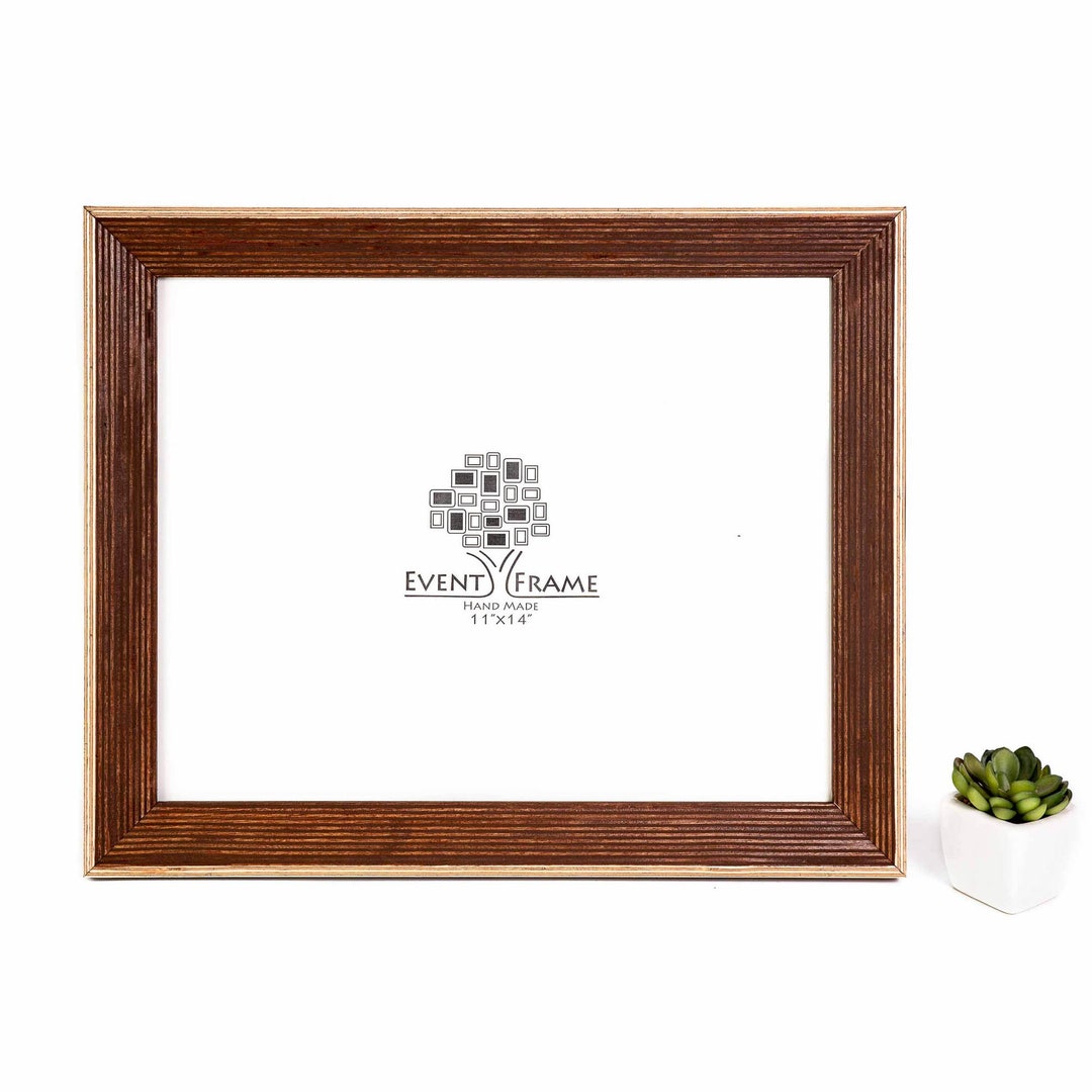 Brown Picture Frame, Wood Picture Frame, Rustic Frames, SIZES: 2x2 4x4 ...