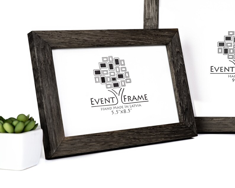 Black Oak Wood Picture Frame Rustic Wooden Photo Frame - Etsy