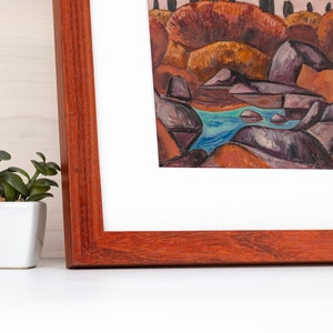 Matted Picture Frame From Padauk Hardwood, Modern Style Poster Frame ...