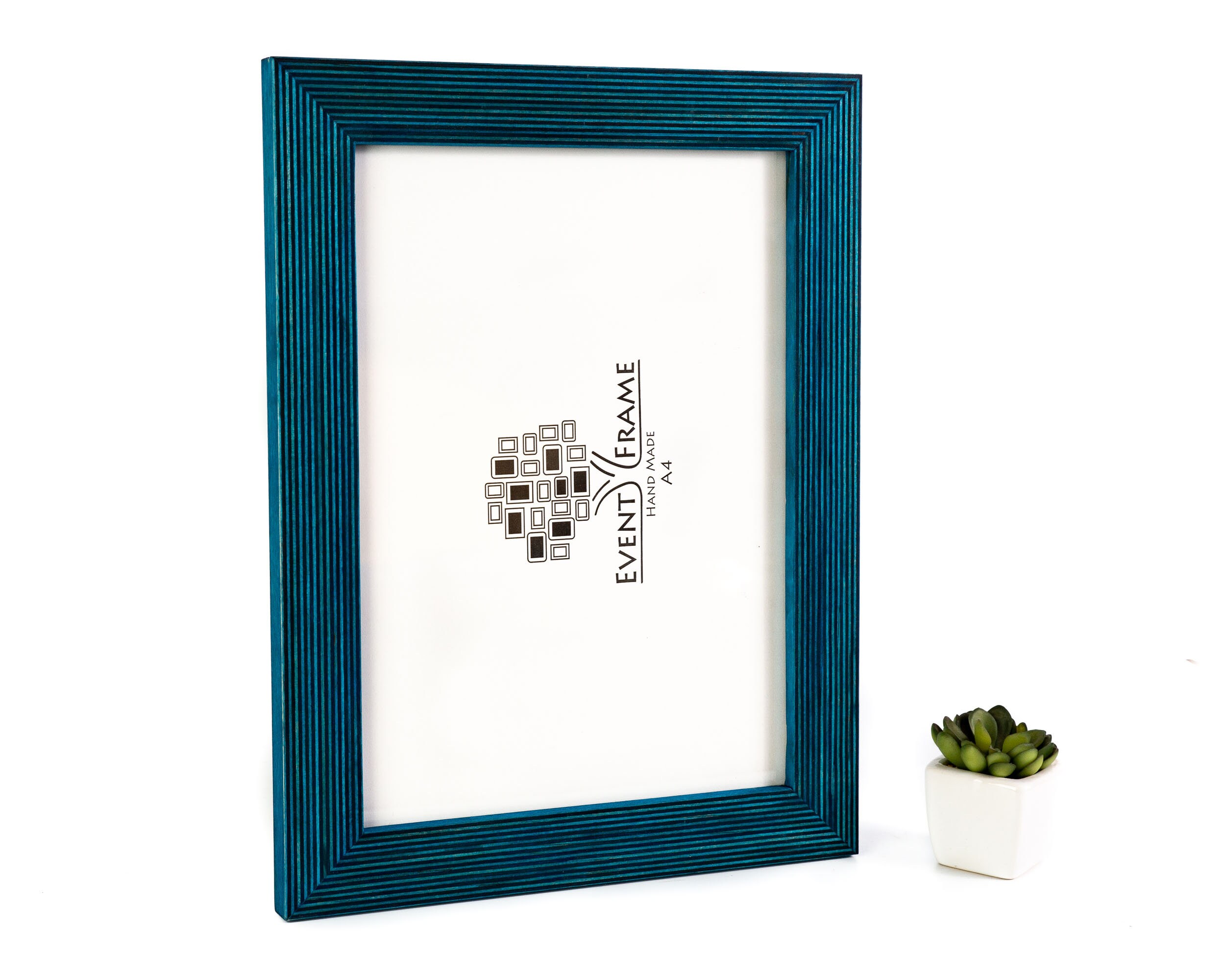 Blue Photo Frame Wood Picture Frame Rustic Frame SIZES 4x4 | Etsy UK