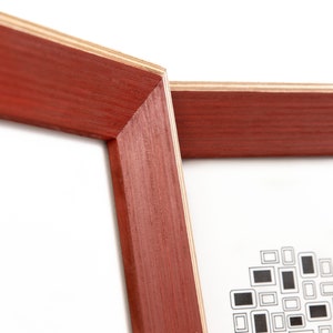 Red Picture Frame Hand Painted Wood Photo Frame Double Color, SIZES 4x4 ...