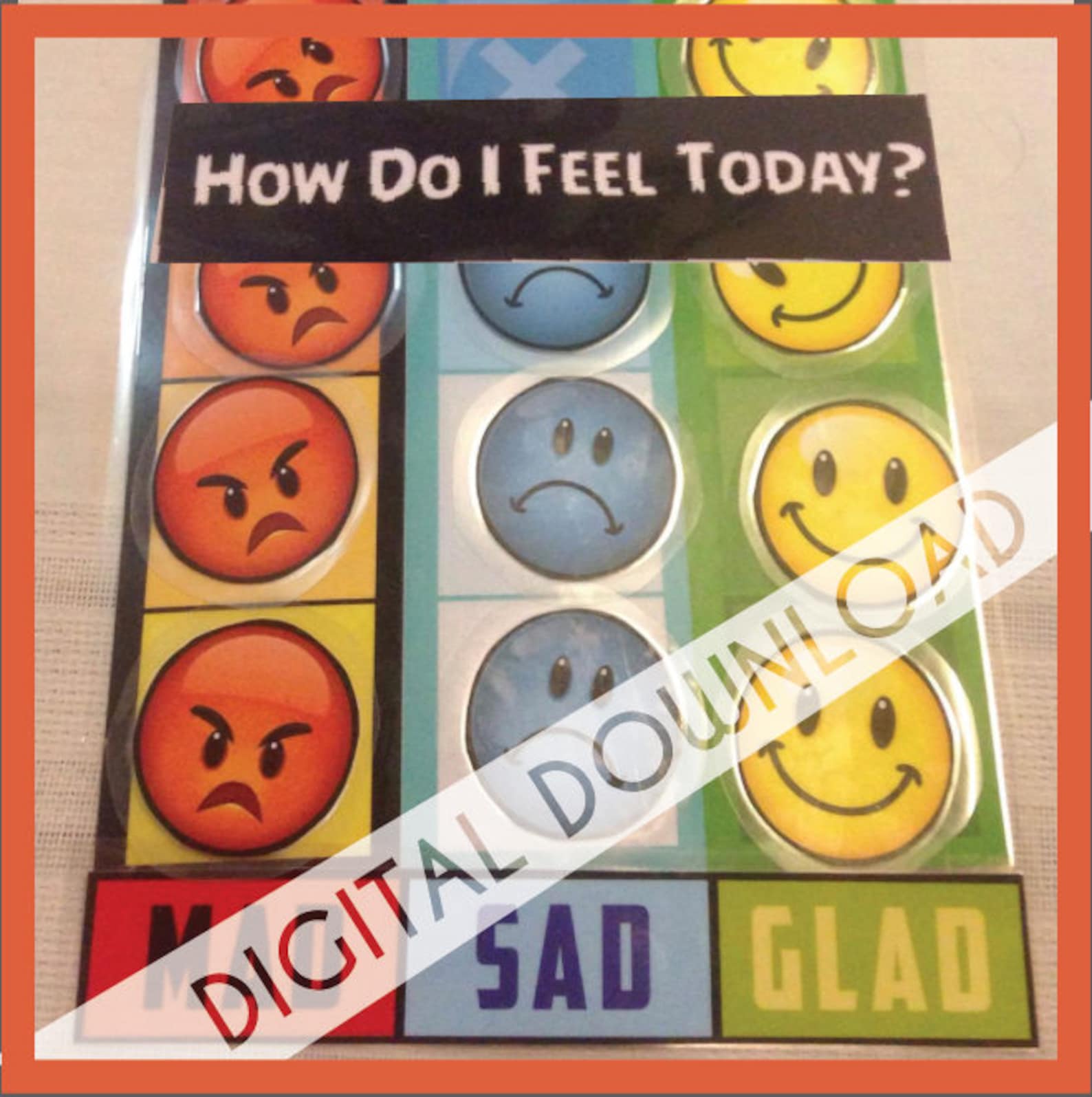 How Do I Feel Today Emotions Chart Digital Download - Etsy