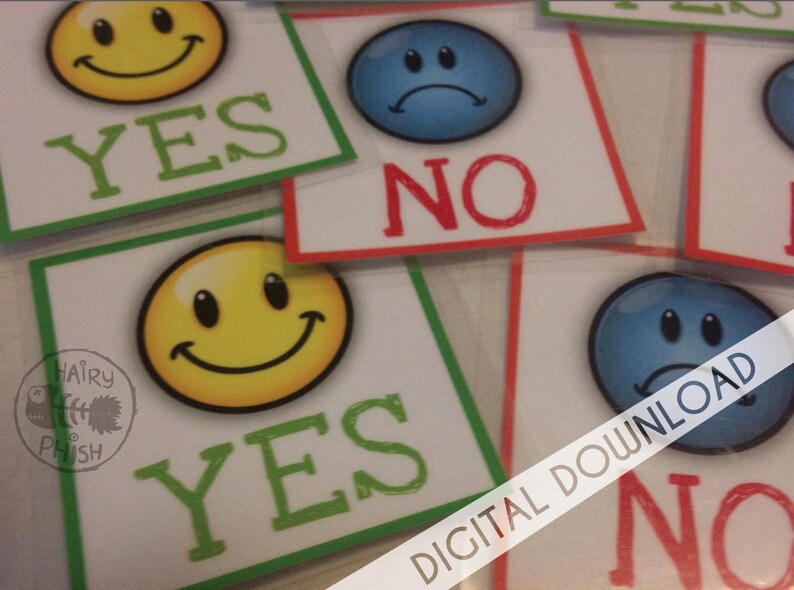 Yes No Reward Chart Cards digital Download - Etsy