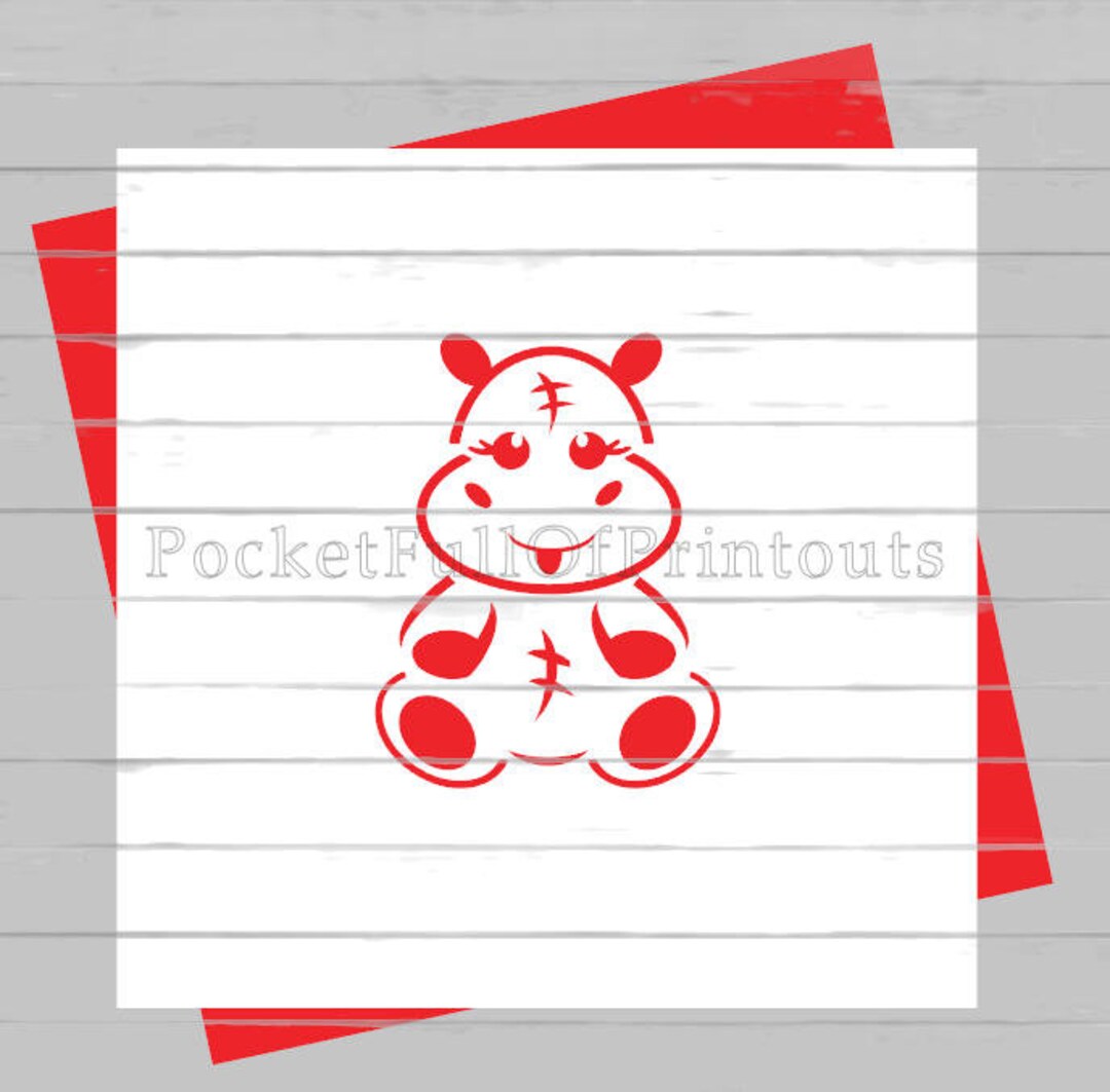 Hippo Cut-out SVG PNG Vector Graphic - Etsy