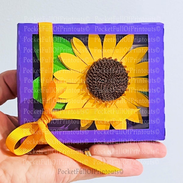 Sunflower Card Box - Etsy