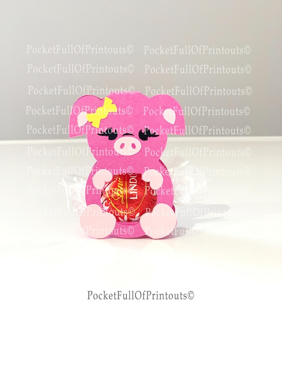 Digital Template Pig Piglet LINDT Holder Cricut JOY - Etsy Australia