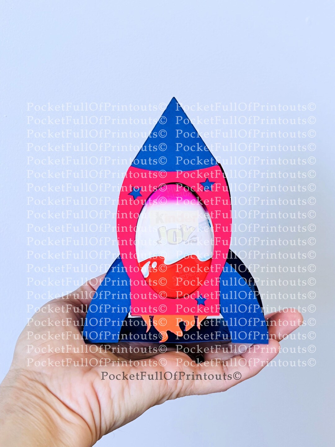 Rocket / Spaceship Digital SVG Template for Kinder JOY - Cricut Joy ...