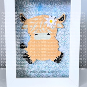 Highland Cows Digital Template Chocolate Holder, Cake or Cupcake Topper ...