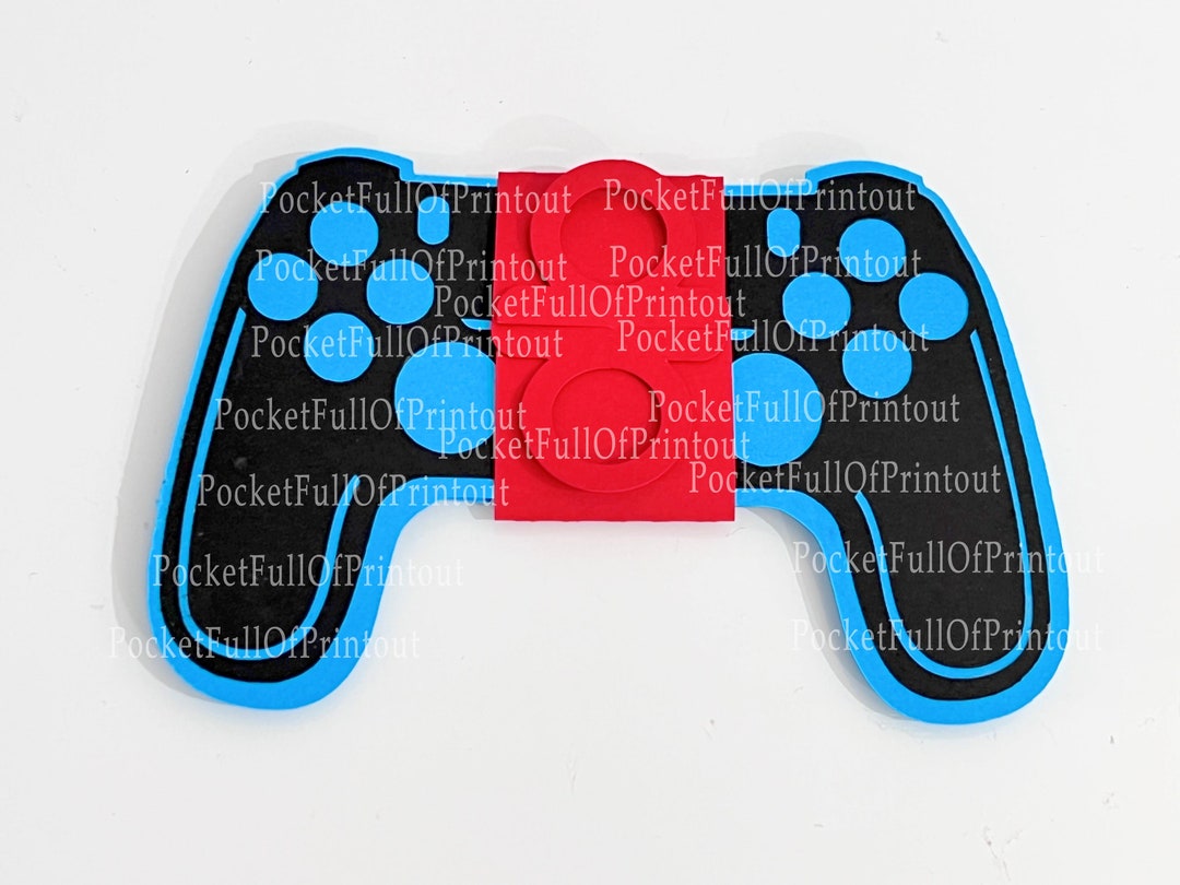 Digital SVG Template - Game Controller Gift Card Holder Card ...cricut ...