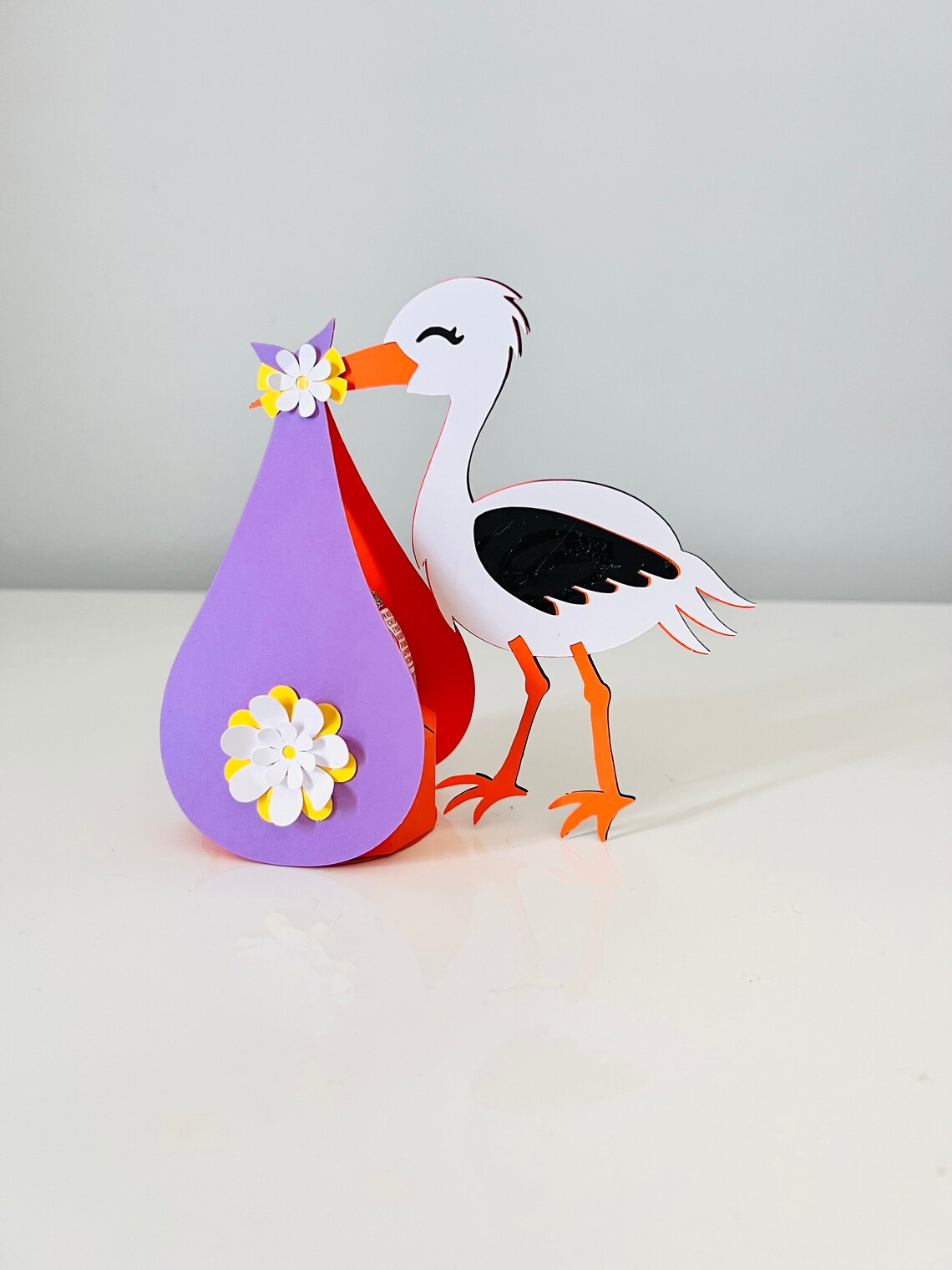 Stork Baby Shower and Nursery Decoration or Party Favor Card | Etsy