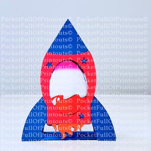 Rocket / Spaceship Digital SVG Template for Kinder JOY - Cricut Joy ...