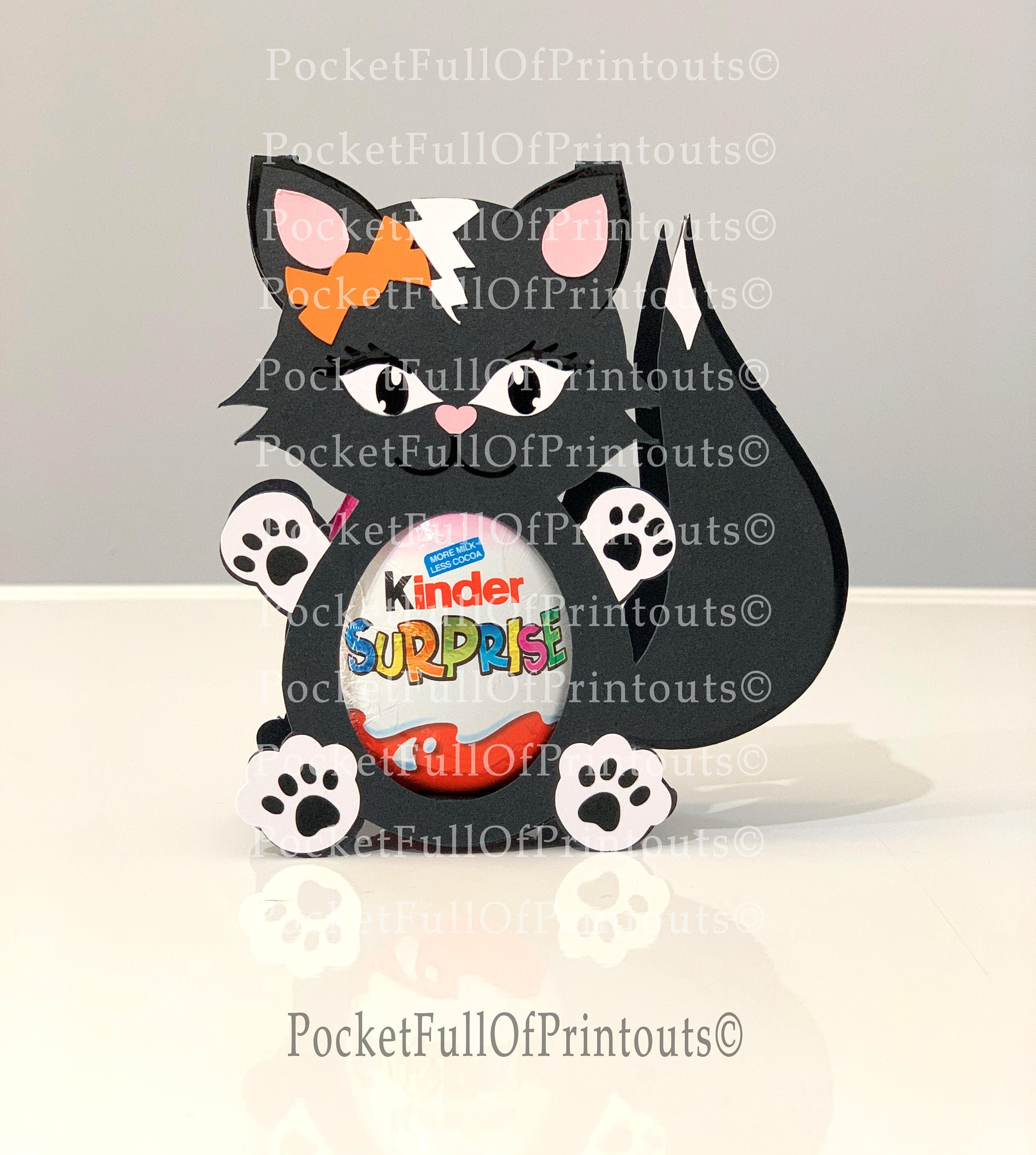 Digital SVG Template - Cat/kitten Kinder Surprise Holder - Etsy Australia