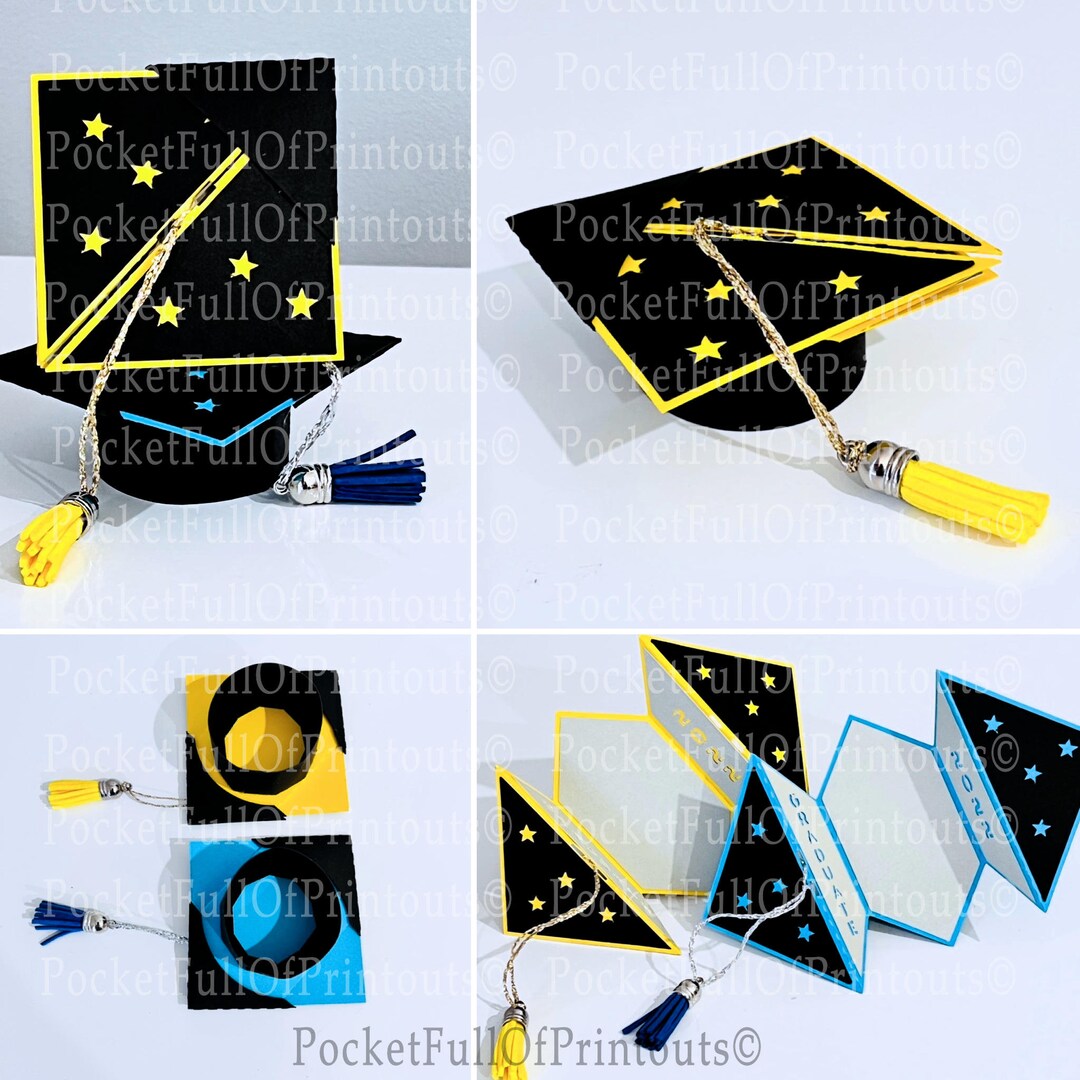 Digital Template for 3D Graduation Card - Cricut JOY Compatible - Etsy ...