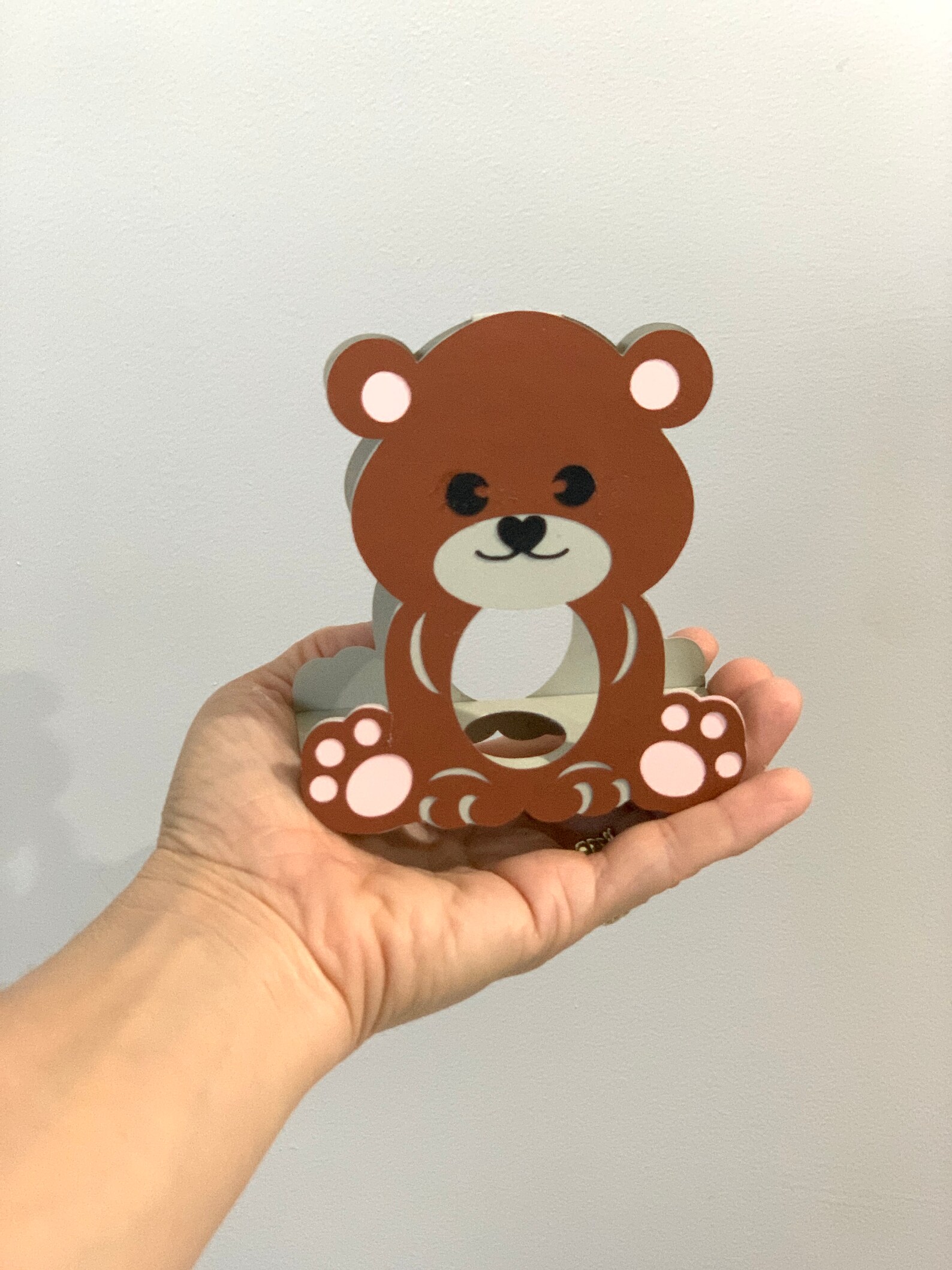 Polar Bear / Teddy Bear Chocolate Holder Template Fits Kinder | Etsy