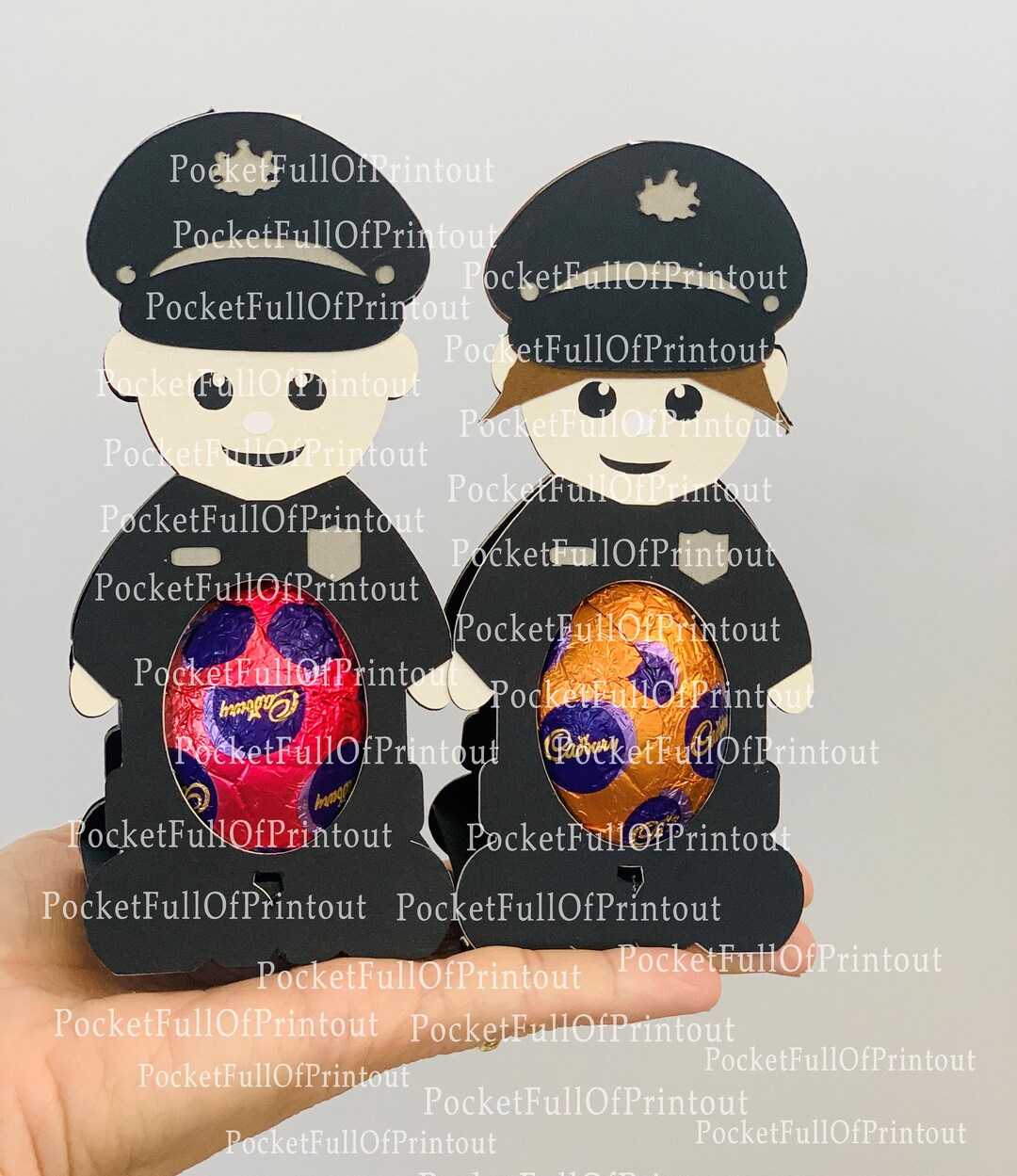 Digital SVG Template - Policeman Easter Egg Chocolate Holder - Etsy