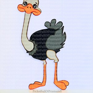 Ostrich Layered Digital Files Jpg Svg Png Cut File Cricut JOY ...