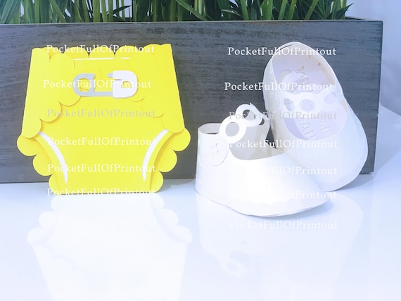 Diaper Baby For A Favor Box Template The Cutting Cafe': DIAPER SHAPED